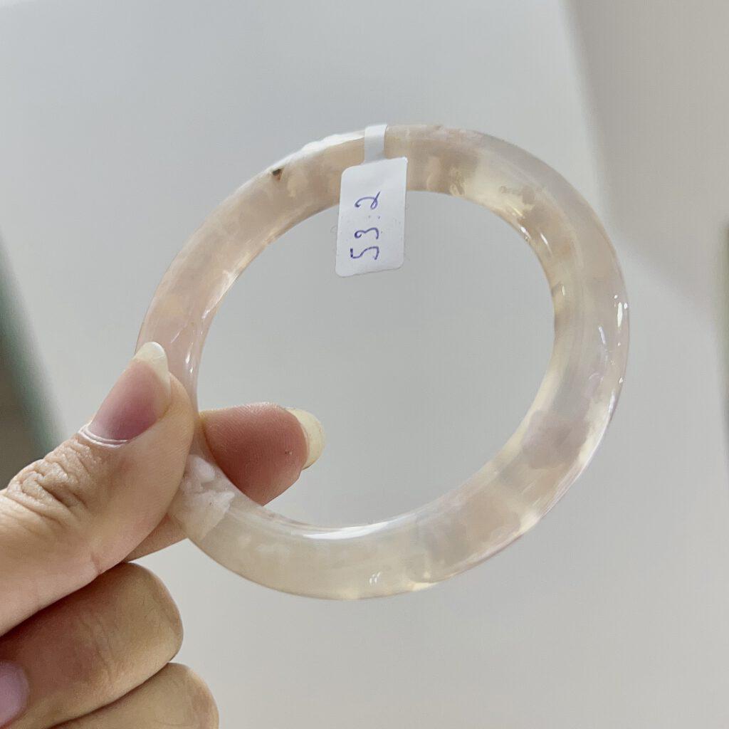 Vòng bản Mã Não Hoa Đào - Thạch Anh Stone